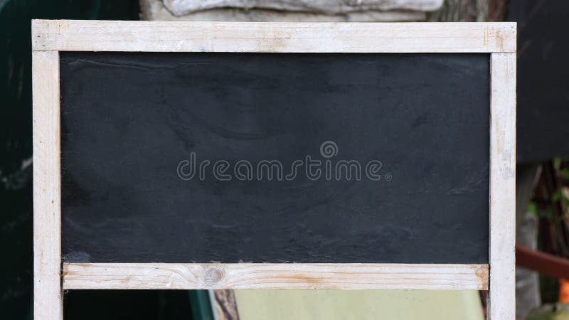 Empty Vintage Blackboard Standing Outdoor at a Restaurant Stock Photo ...