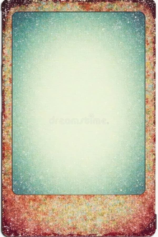 Empty Vintage Instant Camera Frame, Faded Border, Isolated, Space ...