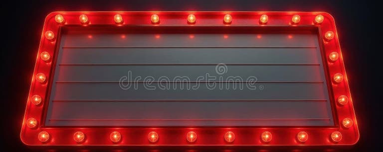 Empty Vintage Marquee Sign Frame, Glowing Bulbs , Pattern, Old, Border ...