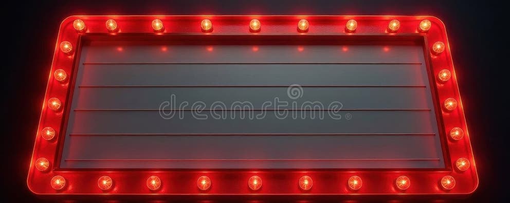 Empty Vintage Marquee Sign Frame, Glowing Bulbs , Pattern, Old, Border ...