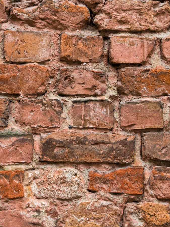 Old Red Brick Wall Texture Background Stock Image - Image of bricks ...