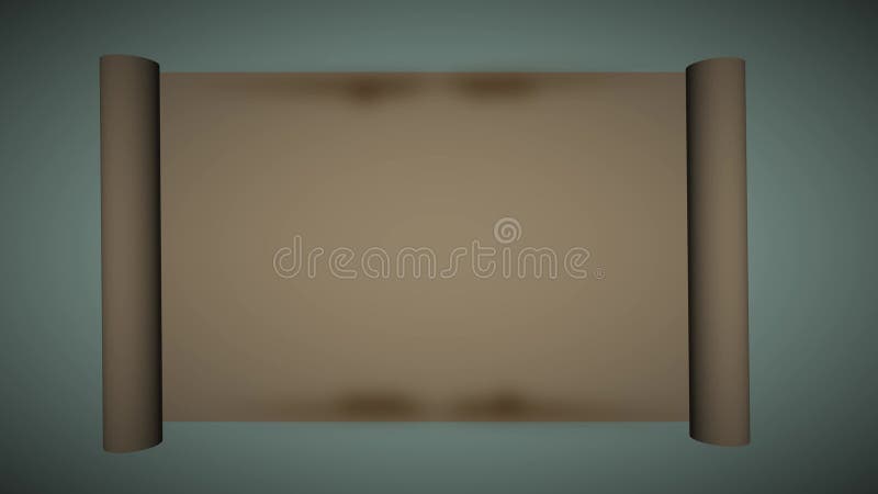 Empty Vintage Style Parchment Scroll Opens and Closes Animation Stock ...