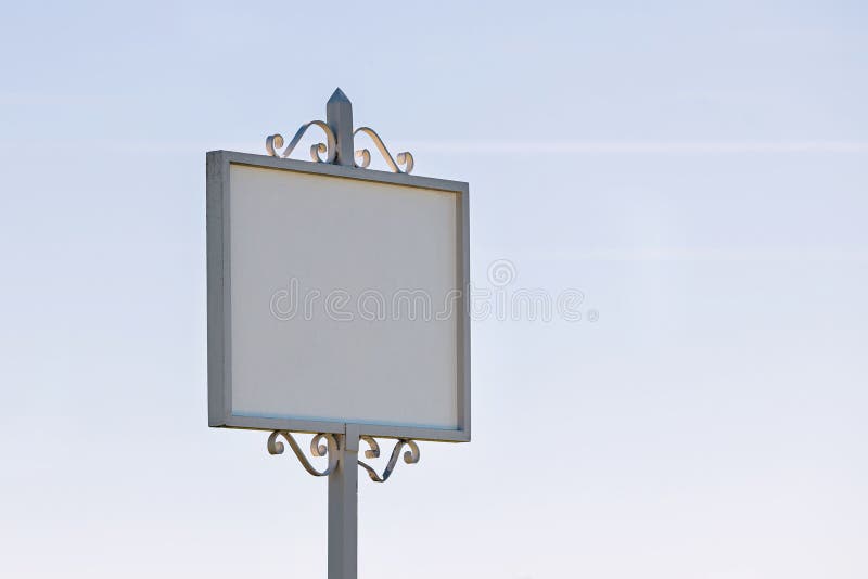 Empty Vintage Style Sign Board Decorated Stock Photo - Image of banner ...