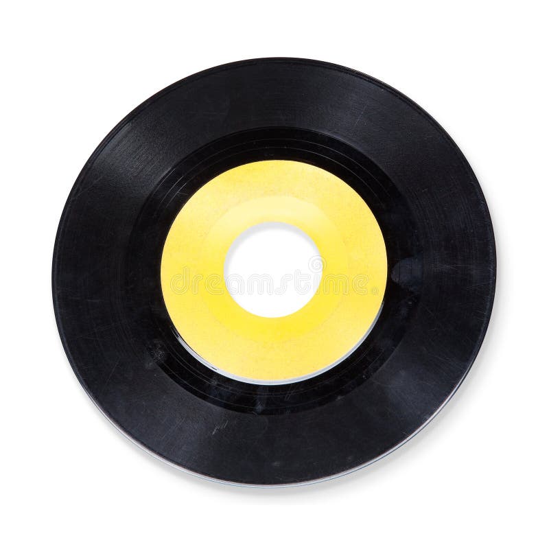 Old 45rpm record stock image. Image of copyspace, isolated - 2176213