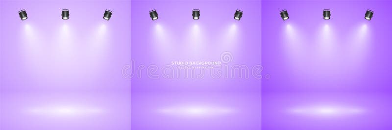 Empty Violet Studio Abstract Backgrounds with Spotlight Effect. Product ...