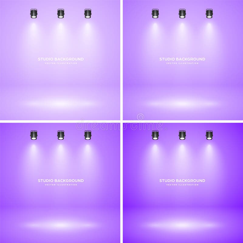 Empty Violet Studio Abstract Backgrounds with Spotlight Effect. Product ...