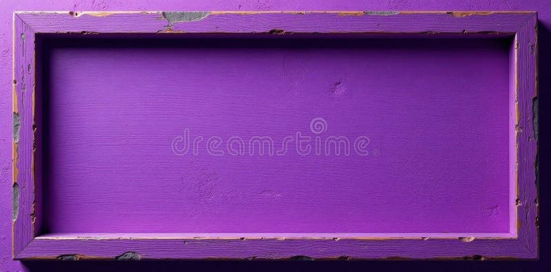 Empty Violet Wooden Frame, Vintage Style; Worn Edges , Violet Frame ...