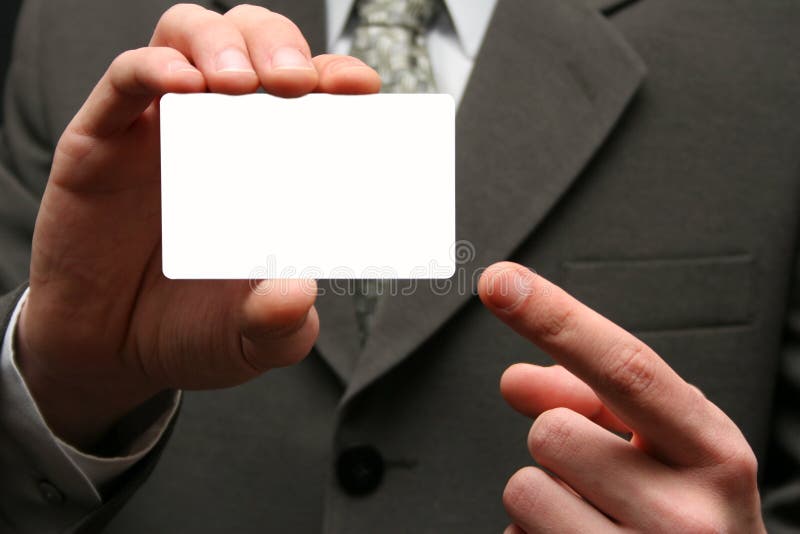 Empty visiting card stock image. Image of thumb, skin, hand - 473509