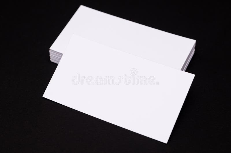 Empty Visiting Cards for Mock-up Stock Image - Image of black, space ...