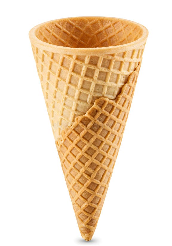 Empty Waffle Ice Cream Cone Realistic Waffle Cone for Ice Cream and ...