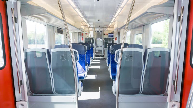 Empty Wagon. Inside of Train Transportation Stock Photo - Image of ...