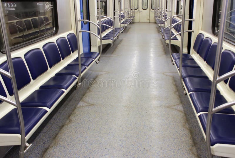 Empty Wagon Train on the Moscow Metro Stock Image - Image of motion ...