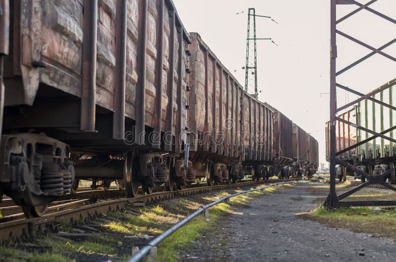 Empty Wagons on the Railway Stock Photo - Image of logistics ...