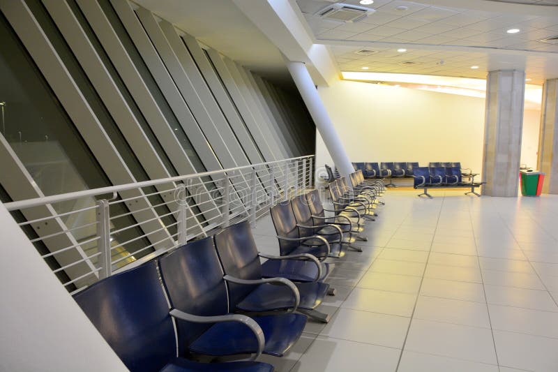Empty Waiting Hall in the Terminal Building Stock Photo - Image of ...