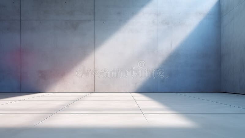 Empty Wall Mockup with Window Shadow Stock Image - Image of empty ...
