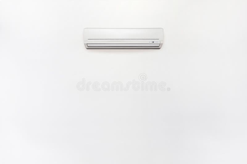 Empty Wall Mounted White Color Inverter Air Conditioner Stock Photo ...