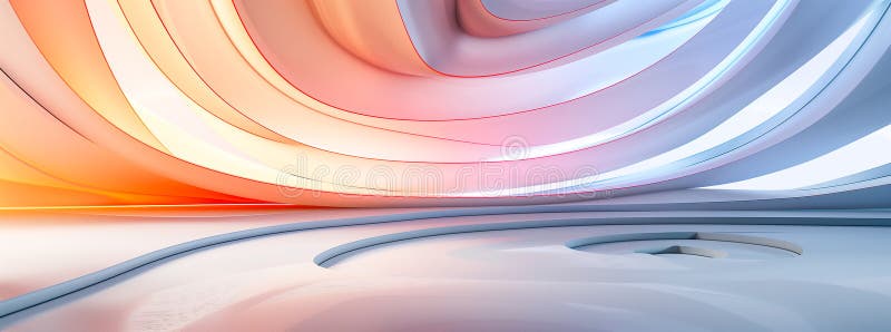 Empty Wall Studio Room with Rainbow. Abstract Background with Colorful ...