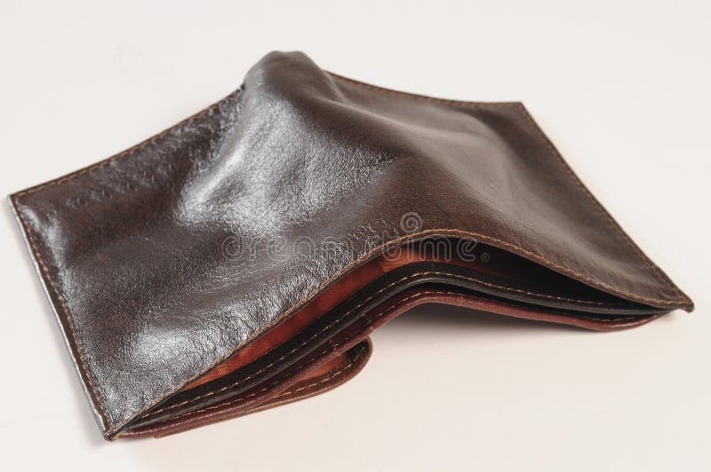 Empty wallet. Isolated stock photo. Image of common, leather - 12415002