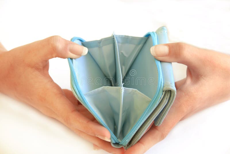 Empty wallet stock image. Image of dissipation, open - 12933785