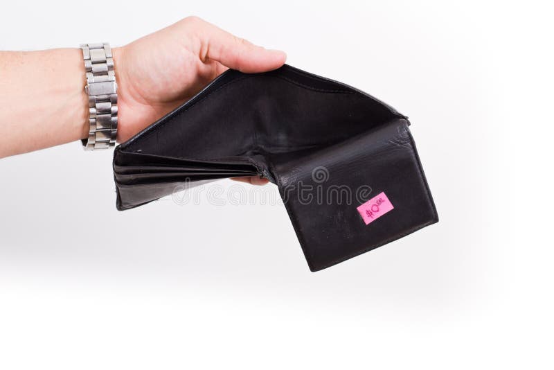 Empty wallet stock image. Image of hand, cashless, calculate - 28699857