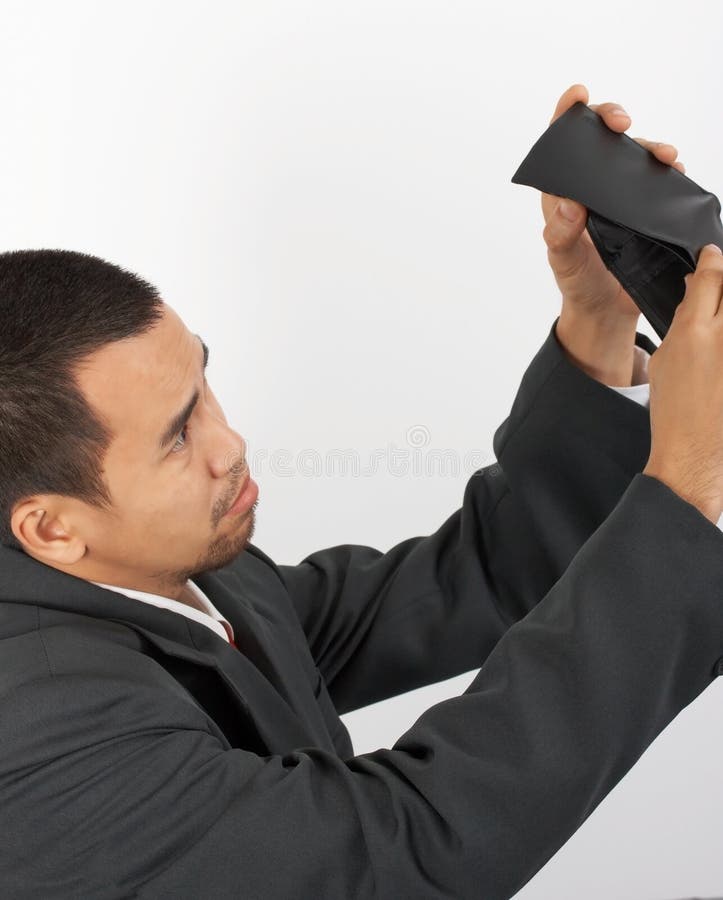 Empty wallet stock photo. Image of hand, white, poverty - 3558362