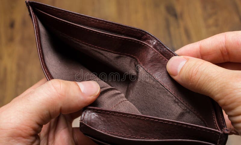 Empty wallet stock image. Image of leather, broke, beggared - 34786917
