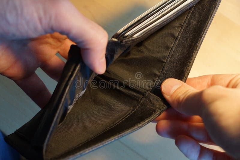 Empty wallet stock image. Image of banknote, credit - 206947317