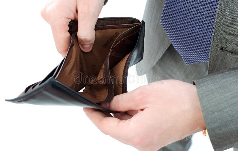 Empty wallet stock image. Image of leather, broke, beggared - 34786917