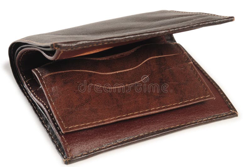 Empty wallet. Isolated stock image. Image of means, path - 12414993