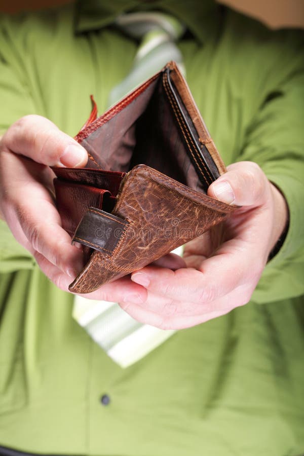 Senior see the empty purse stock image. Image of debt - 74002799
