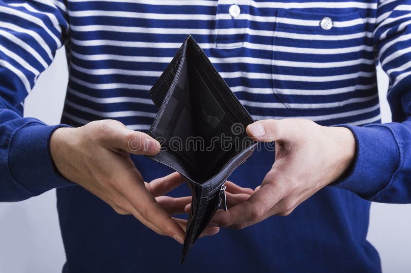 Empty Wallet in the Man S Hand Stock Photo - Image of empty, casual ...