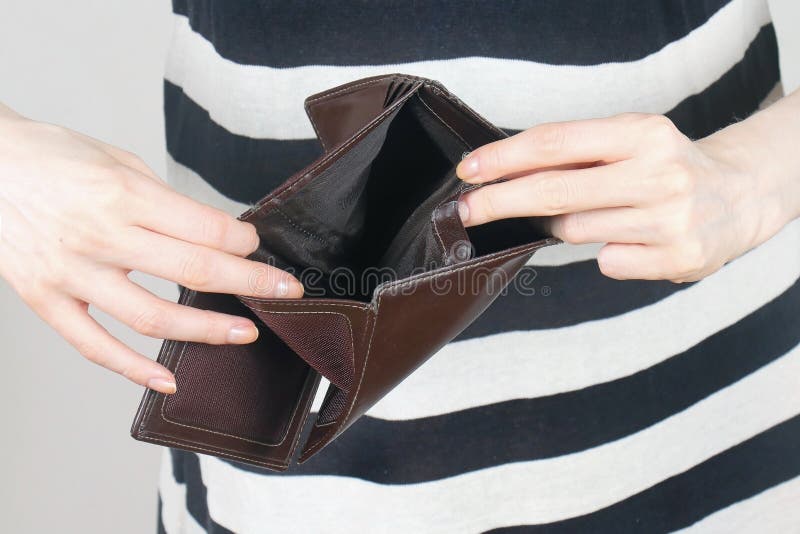 Showing empty wallet stock image. Image of showing, wallet - 77430273