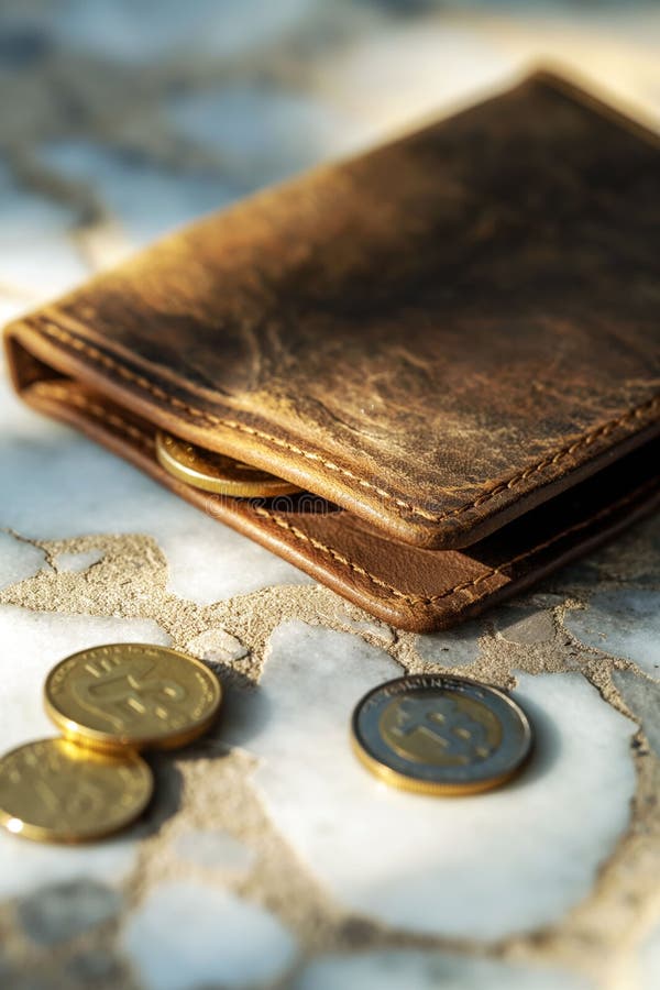 Empty Wallet with Scattered Coins Reflecting Economic Struggles on ...