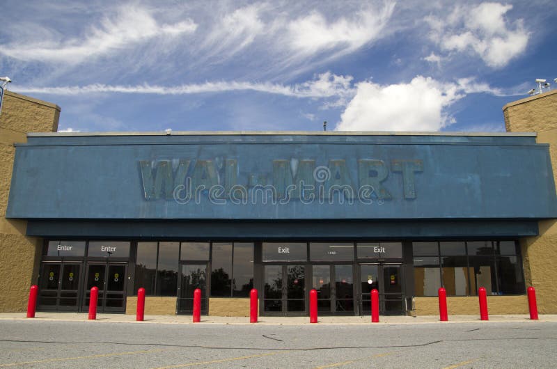 Walmart Store Front At Night