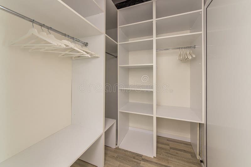 Empty Wardrobe in Dressing Room. Large Wardrobe Room, with Empty ...