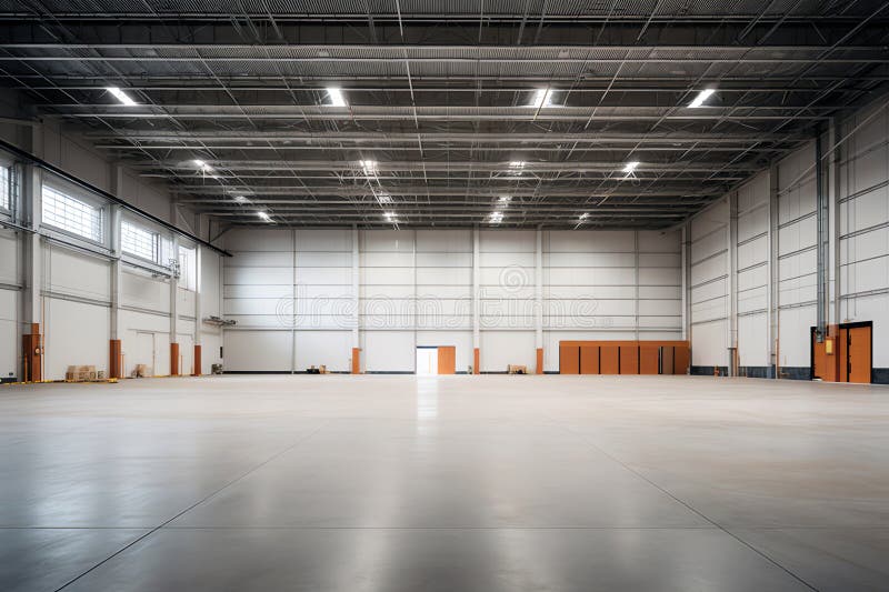 Empty Warehouse, AI Generated Stock Illustration - Illustration of ...