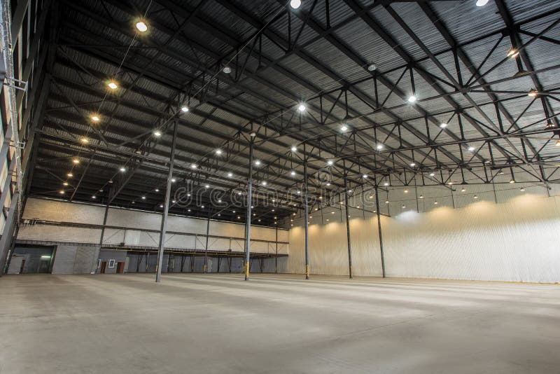 Empty warehouse stock image. Image of inside, building - 58852279