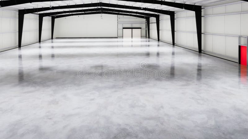 Empty Warehouse stock footage. Video of perspective - 300977648