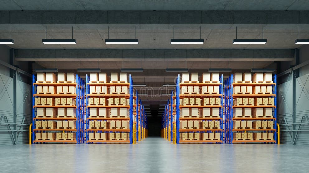 Empty Warehouse in Logistic Center,Warehouse for Storage and ...