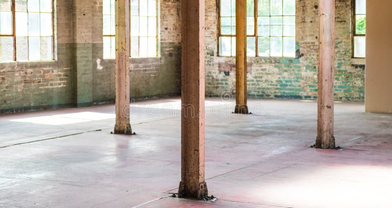 Empty Warehouse Office or Commercial Area, Industrial Background Stock ...