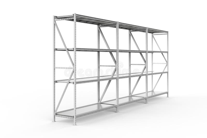 Empty warehouse rack stock illustration. Illustration of rack - 143470092