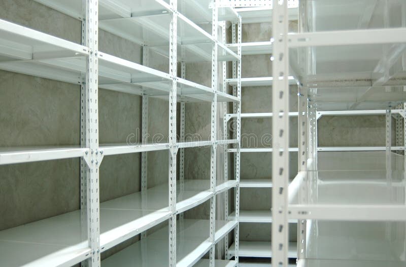 Empty Warehouse, Storage Racks Stock Photo - Image of shelving, storage ...