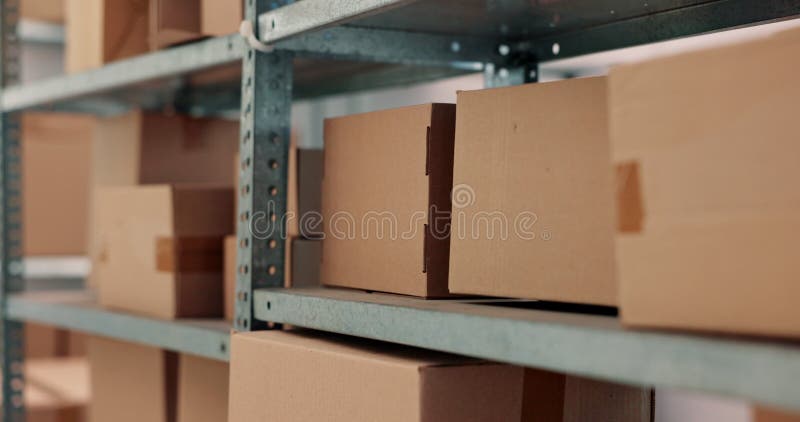 Empty Warehouse, Shelf and Boxes for Logistics Company, Storage or ...