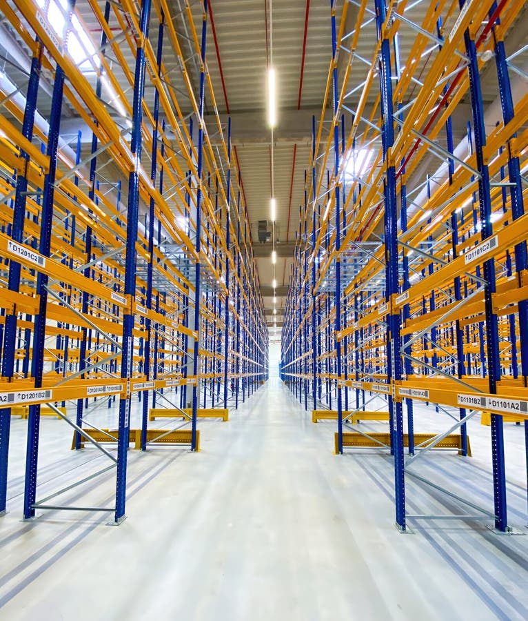 Empty Warehouse Storage Space, Industrial Warehouse Stock Image - Image ...