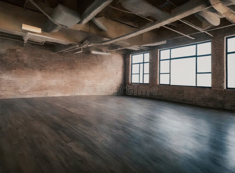 Empty Warehouse Wall or Commercial Area, Industrial Background Stock ...