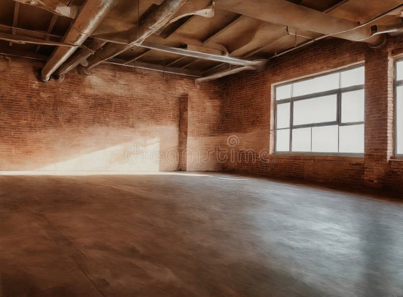 Empty Warehouse Wall or Commercial Area, Industrial Background Stock ...