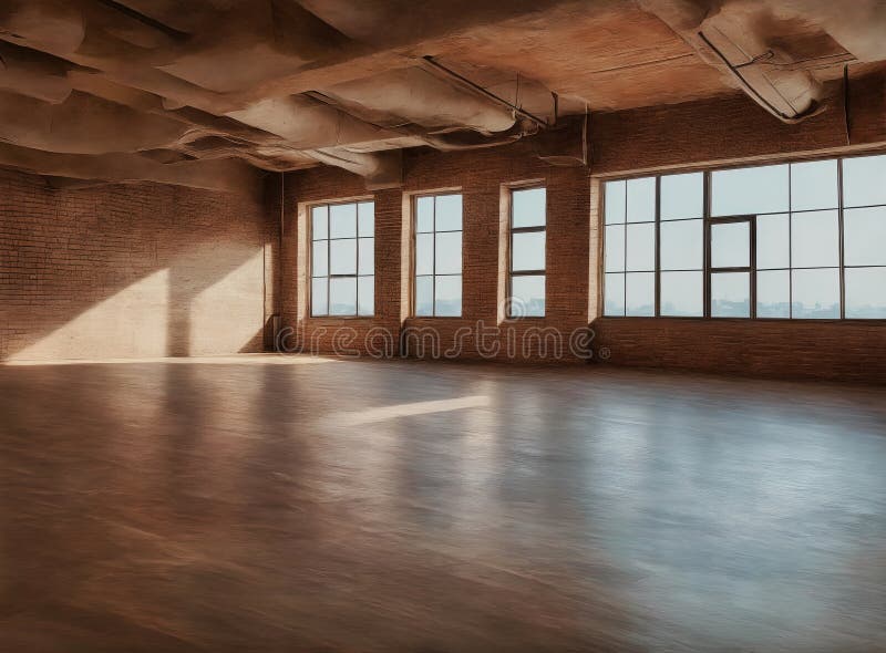 Empty Warehouse Wall or Commercial Area, Industrial Background Stock ...