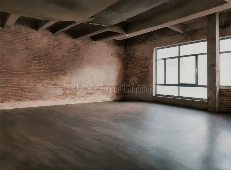Empty Warehouse Wall or Commercial Area, Industrial Background Stock ...