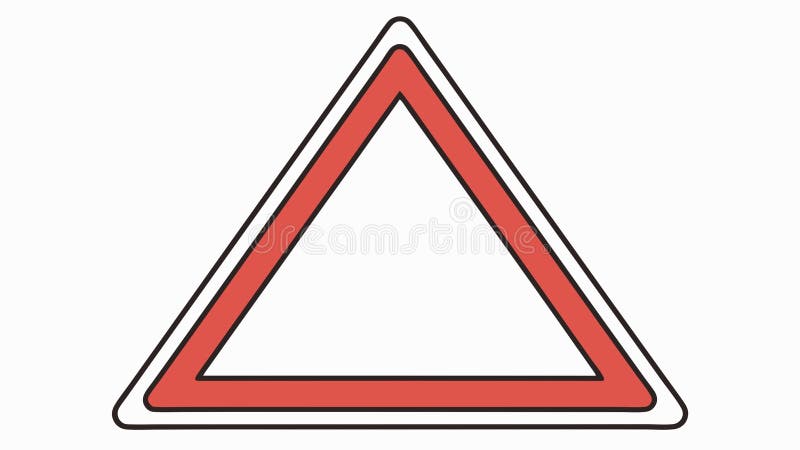 Empty Warning Triangle Road Safety Symbol Vector, Vector Design ...