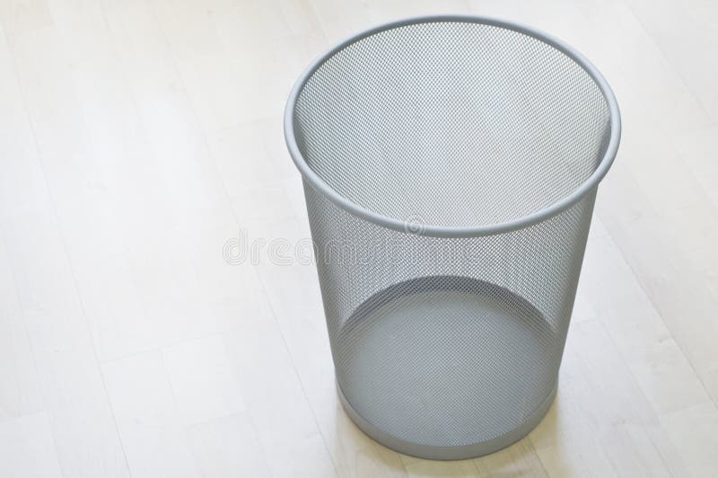 An Empty Waste Bin Kept in a Corner. Stock Image - Image of metal, home ...